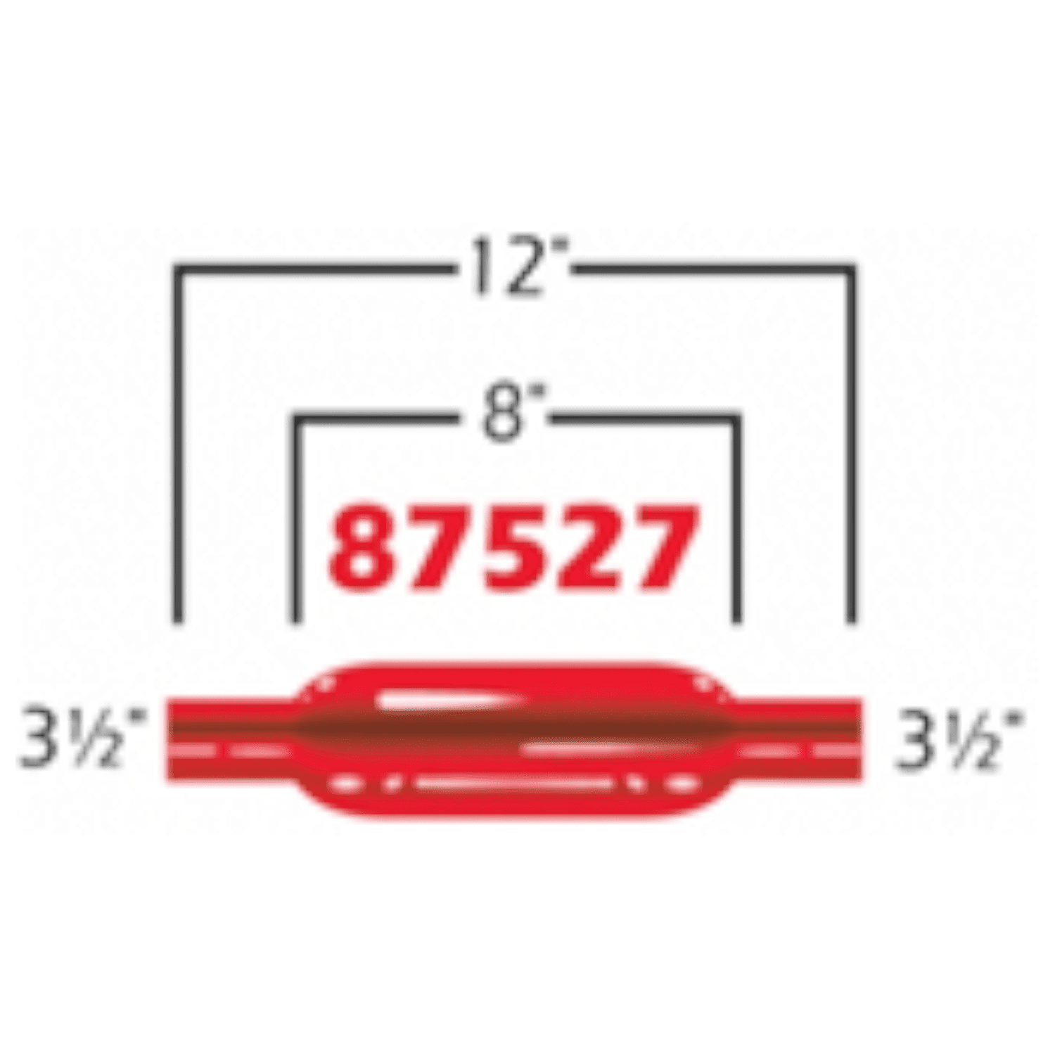 Cherry Glasspack Exhaust Bomb 8" Body Length - 3 1/2" ID - John Woolfe ...