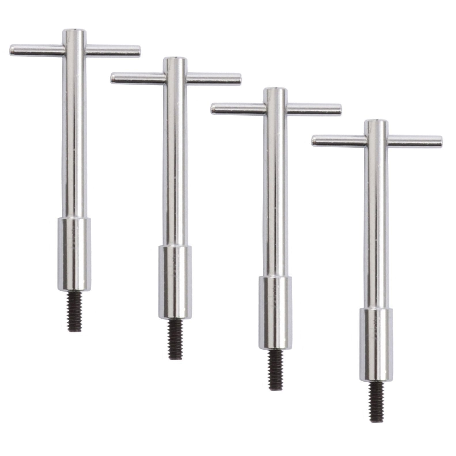 Chrome T-Bar Wing Nuts / Bolts For Valve Covers - 4" Long 1/4"-20 x 1-3 ...